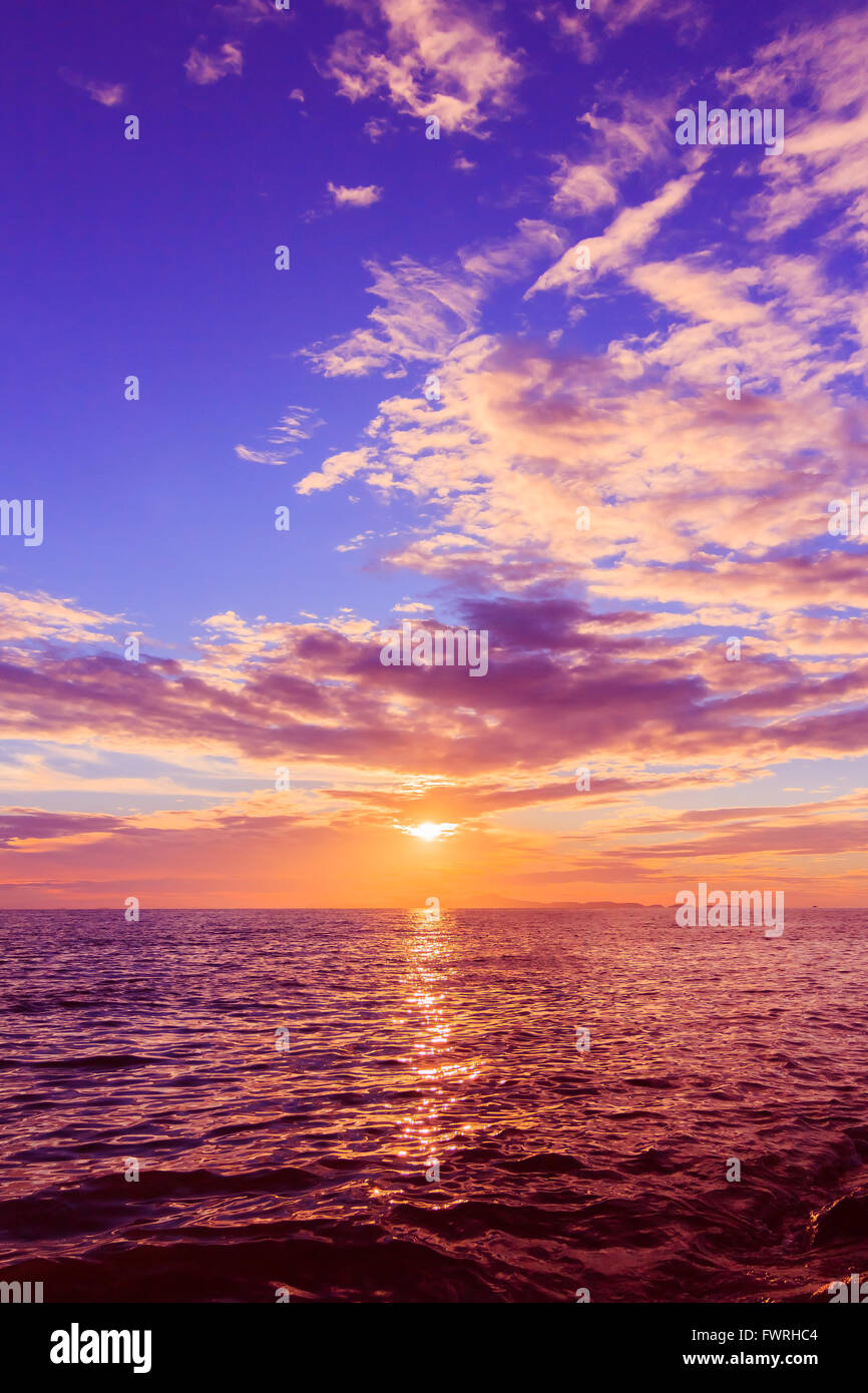 Blue sky with red sunshine shade hi-res stock photography and images ...