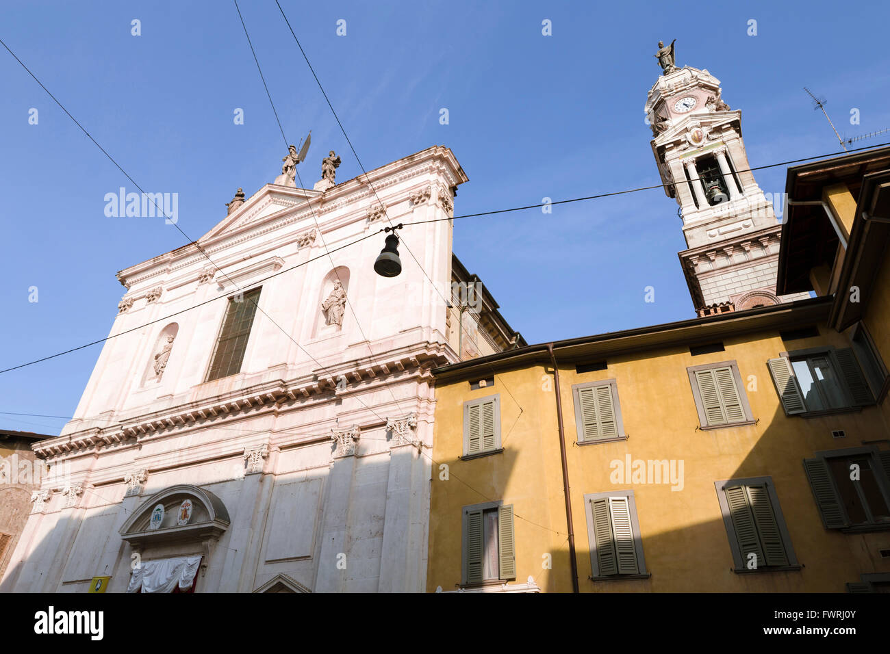 The church of Sant'Alessandro in Colonna, Bergamo, Italy Stock Photo ...