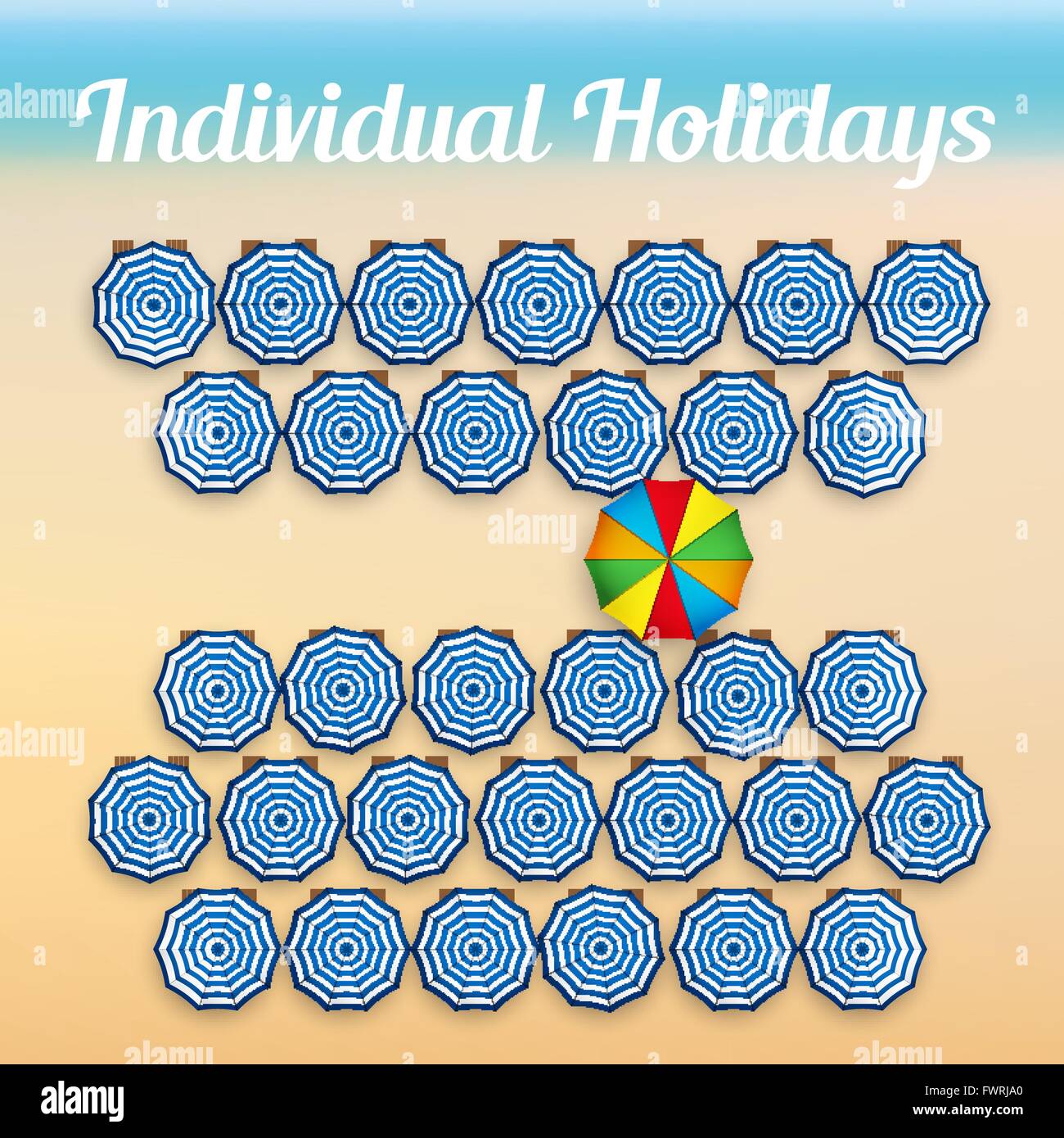 Umbrellas on sand background Stock Vector Images - Alamy