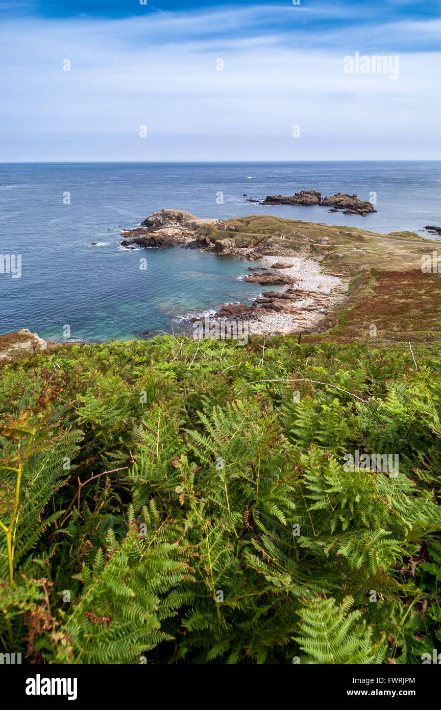 The stunningly beautiful coastline of Alderney in the Channel Islands ...