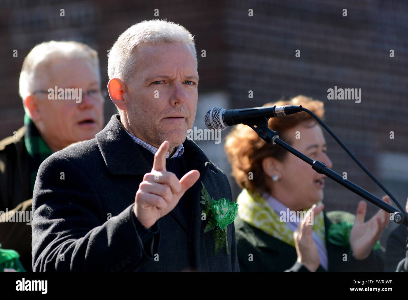 St. Patrick's Day parade in Sunnyside, Queens Featuring: Jimmy Van ...