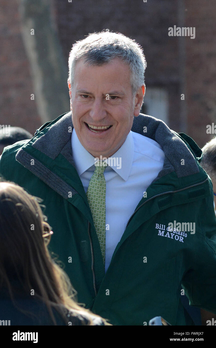 St. Patrick's Day parade in Sunnyside, Queens Featuring: Mayor Bill de ...