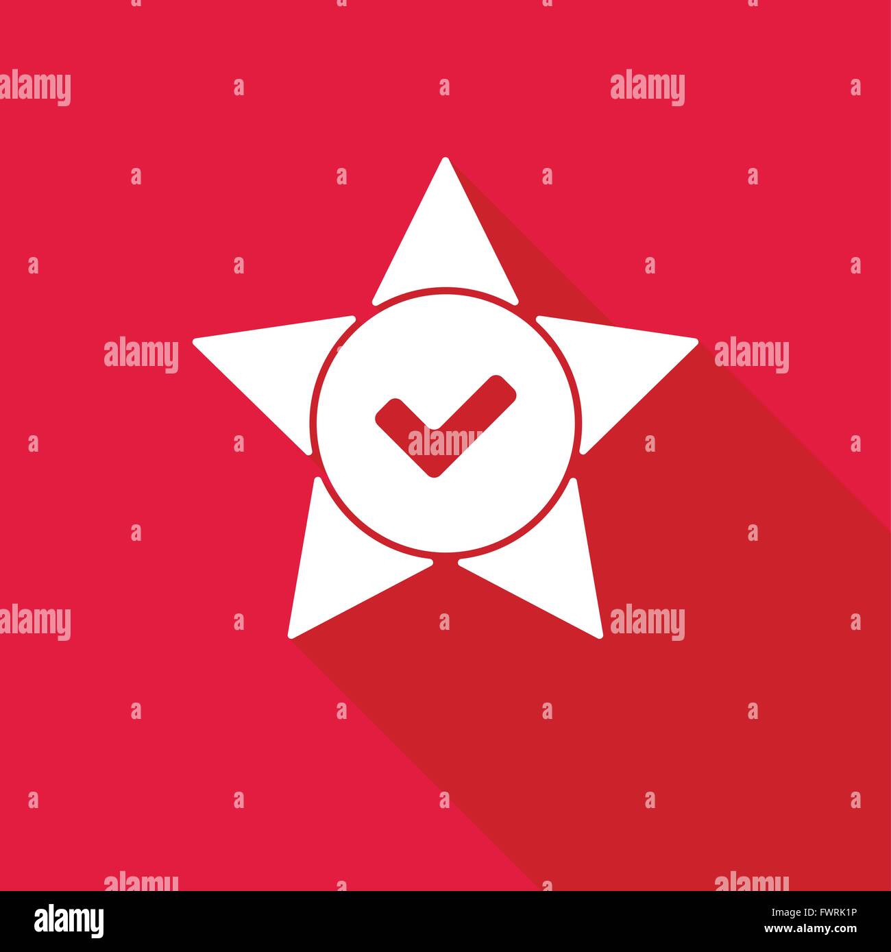 Star tick cross flat Stock Vector Image & Art - Alamy