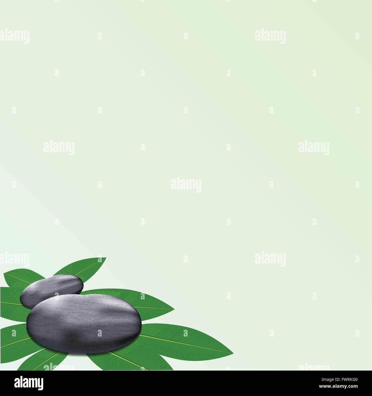 spa leaves stone background Stock Vector Image & Art - Alamy