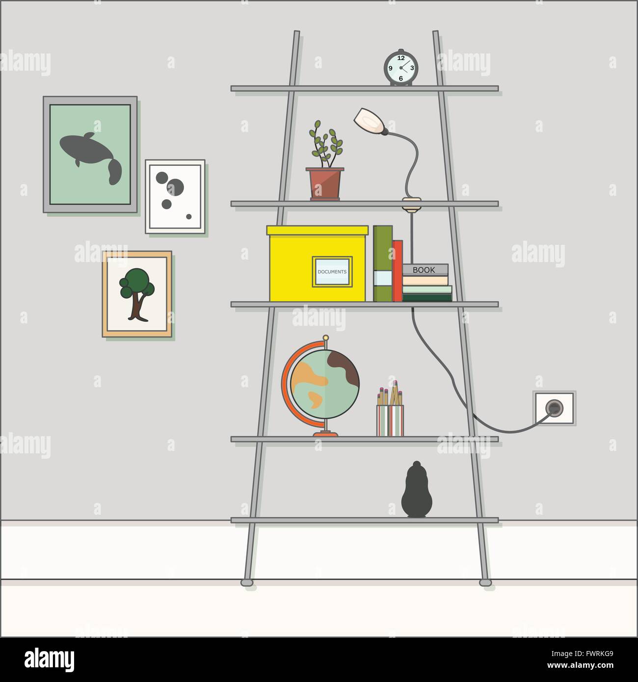 Flat design interior Stock Vector Image & Art - Alamy