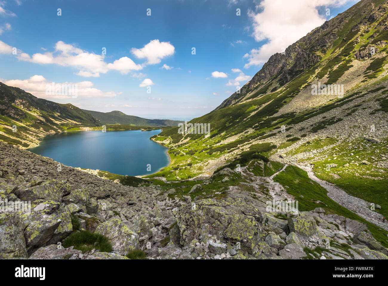 Beautiful landscape of Black Pond Gasienicowy in Tatra Mountains ...