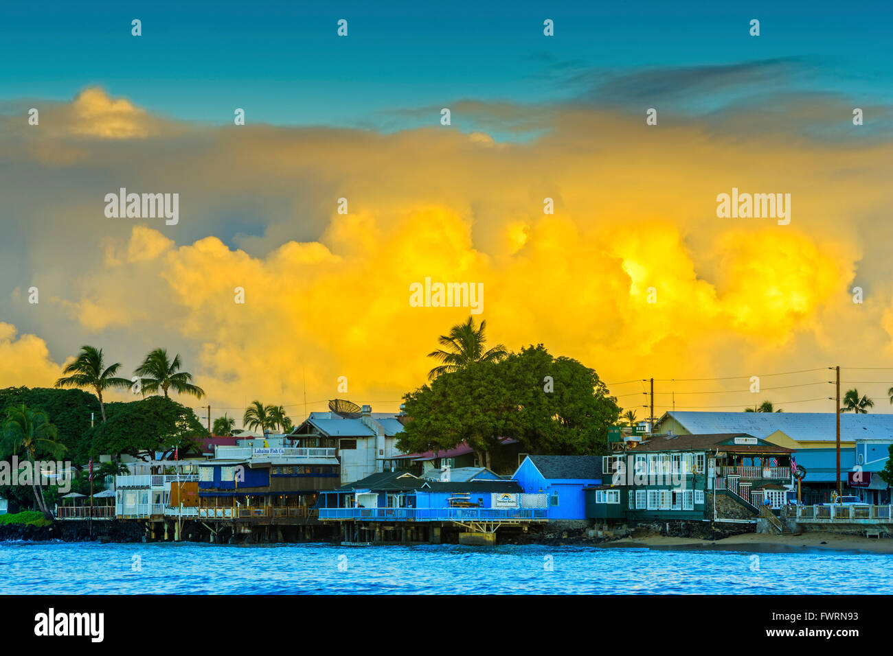 Vacation lahaina usa historic buildings vacation hi-res stock ...