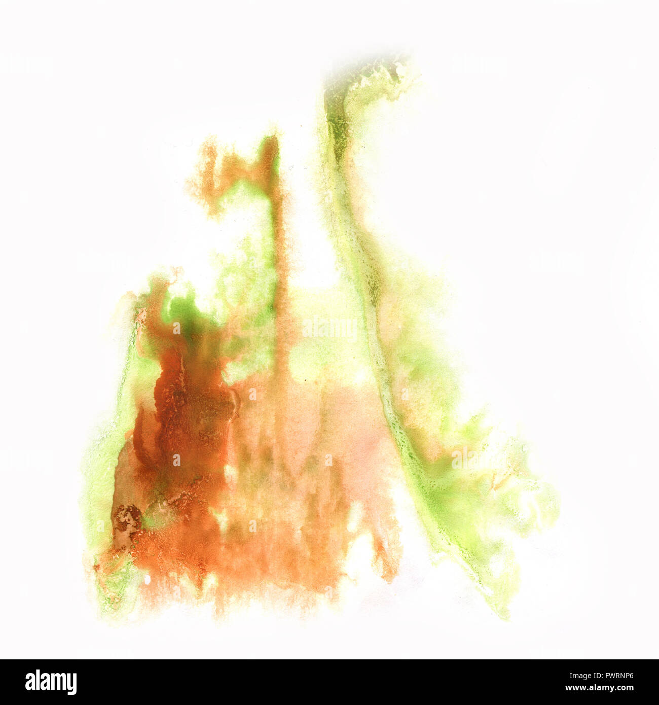 color splash stroke abstract brown green watercolor spot macro ...