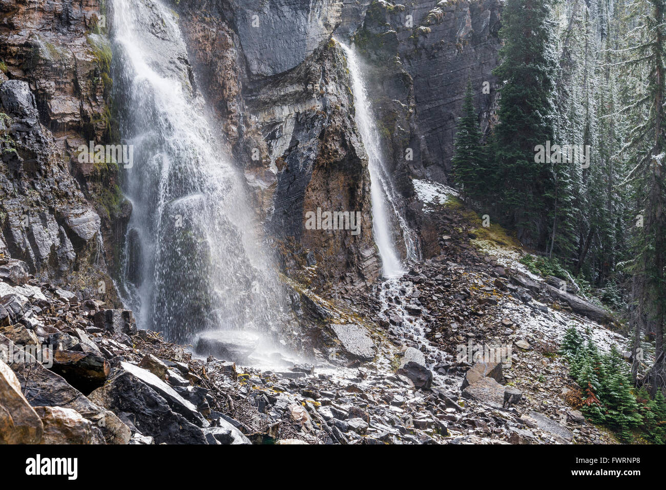 Seven Sisters waterfall, Yoho National Park, British Columbia, Canada ...