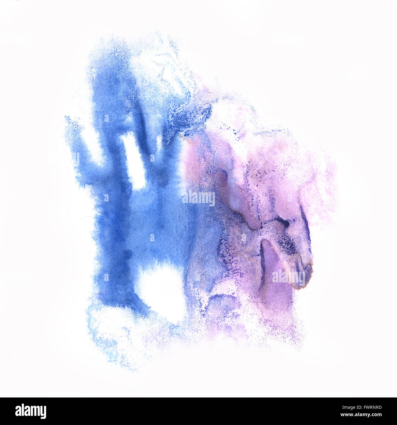 color splash stroke abstract watercolor blue purple spot macro ...
