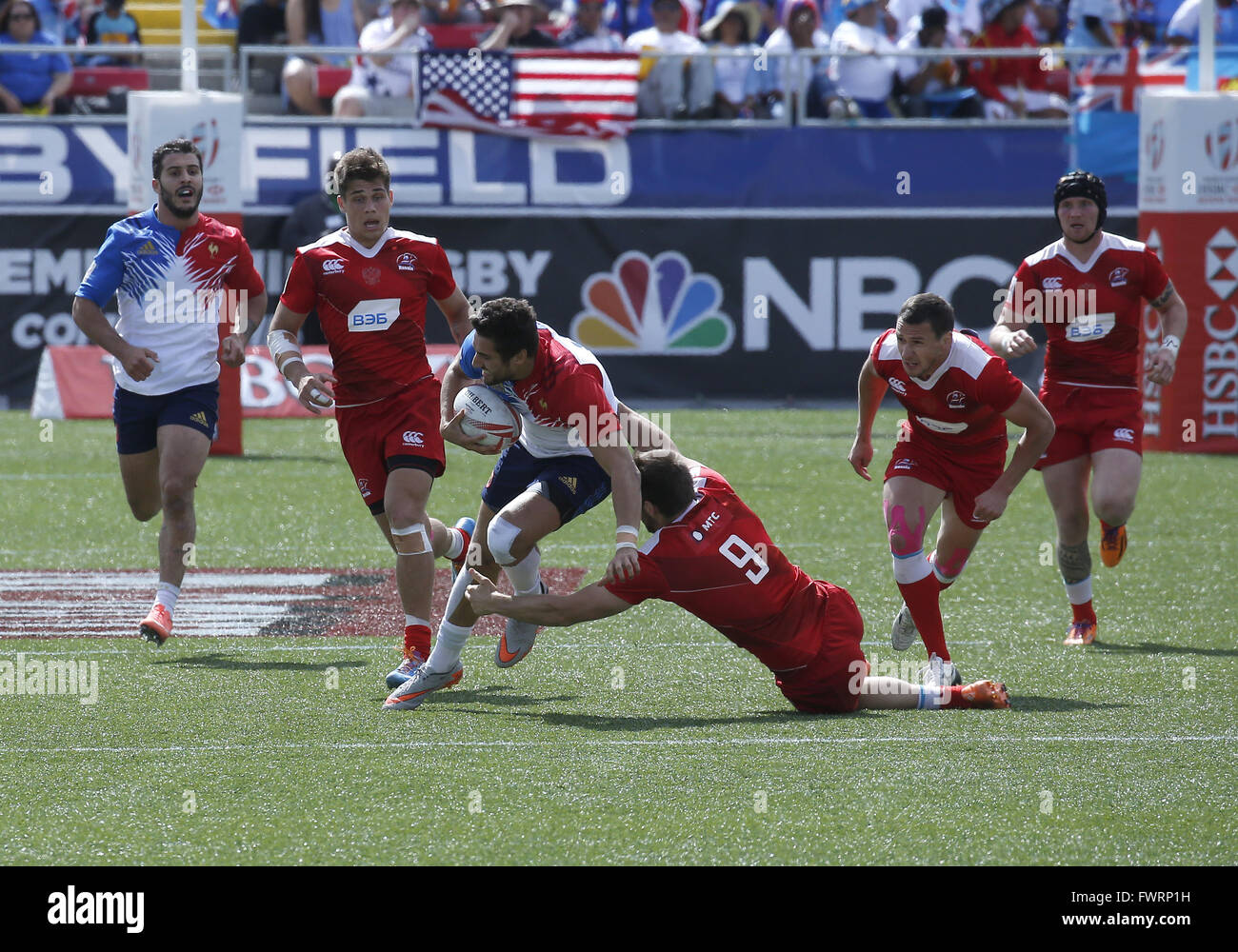 2016 USA Sevens Final Day at Sam Boyd Stadium Featuring: Russia, France ...