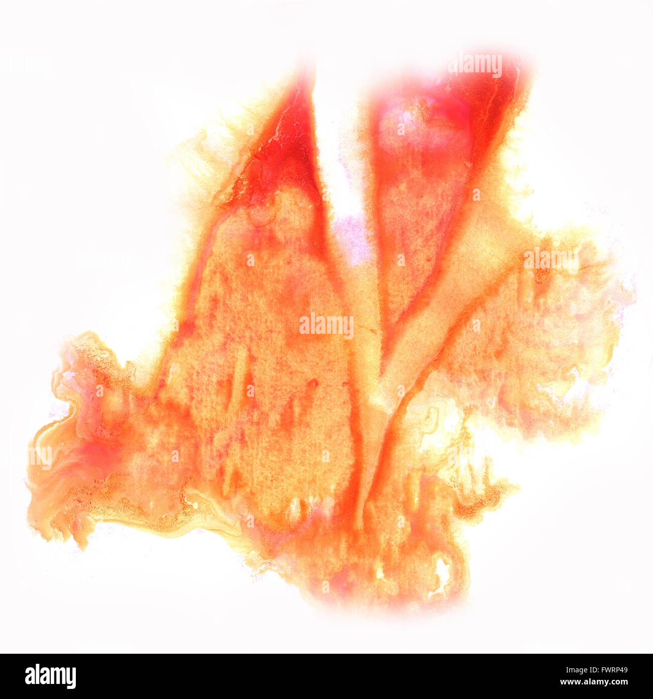 color splash stroke abstract watercolor yellow orange red spot macro ...