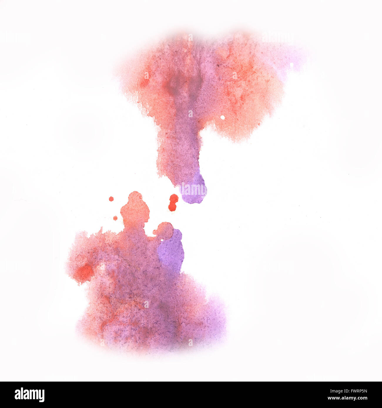 color splash stroke purple orange abstract watercolor spot macro ...