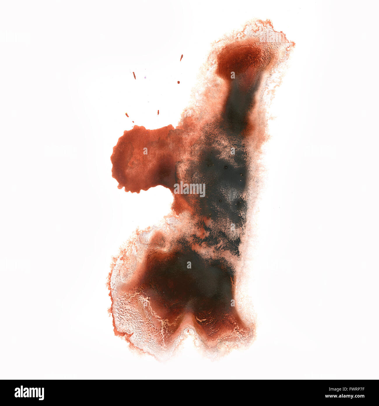 color spot macro black Brown blotch texture isolated white background ...