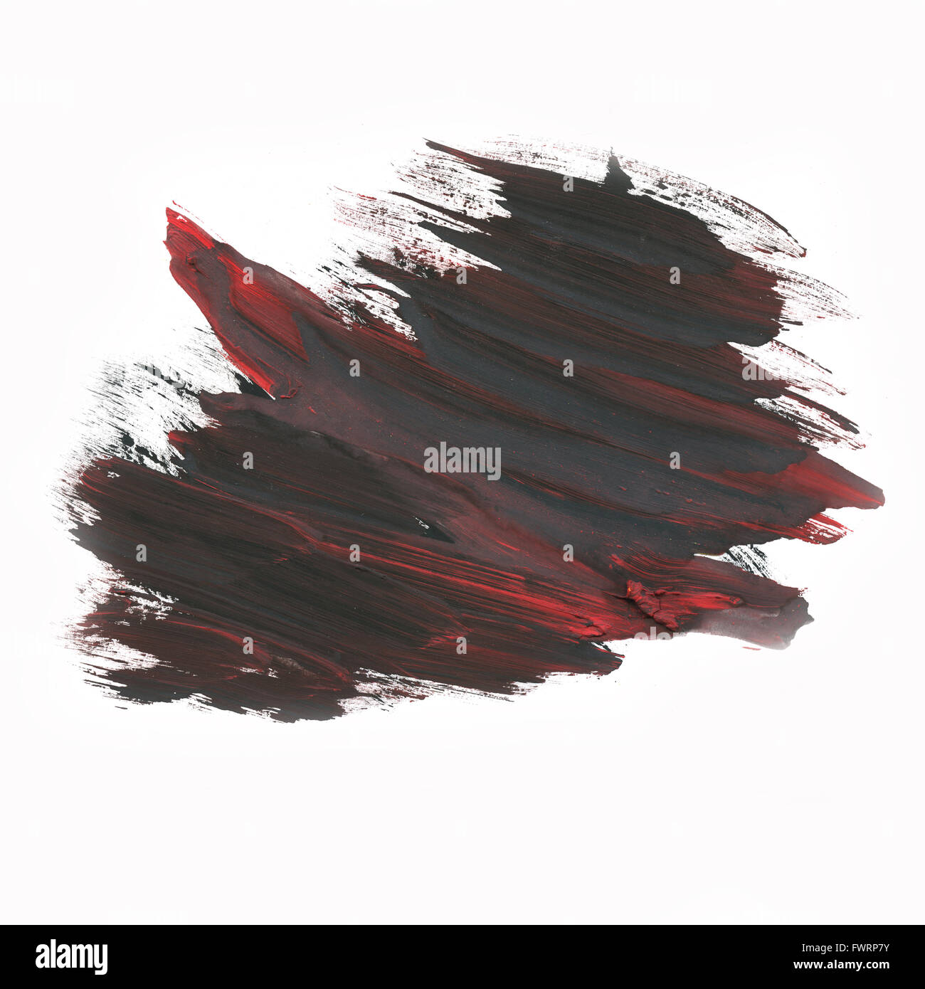 color spot macro blotch black red texture isolated white background ...