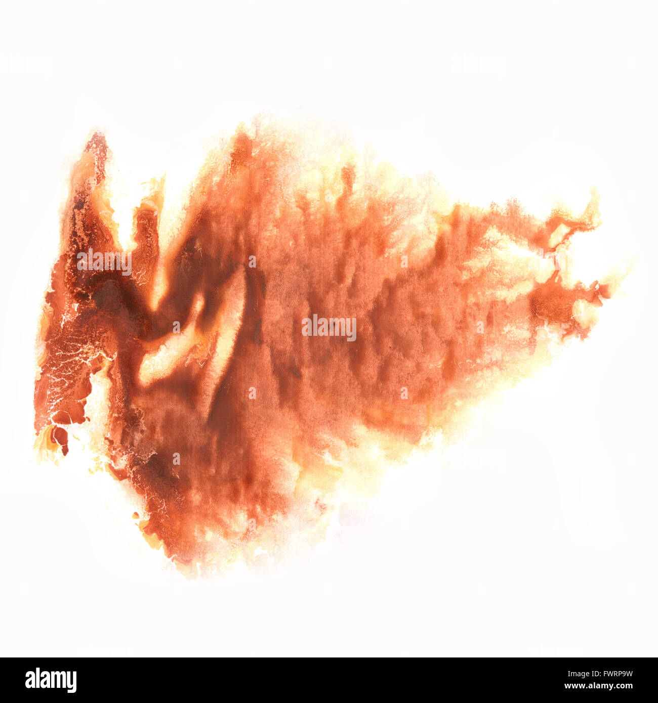 color spot macro blotch texture isolated brown white background Stock ...