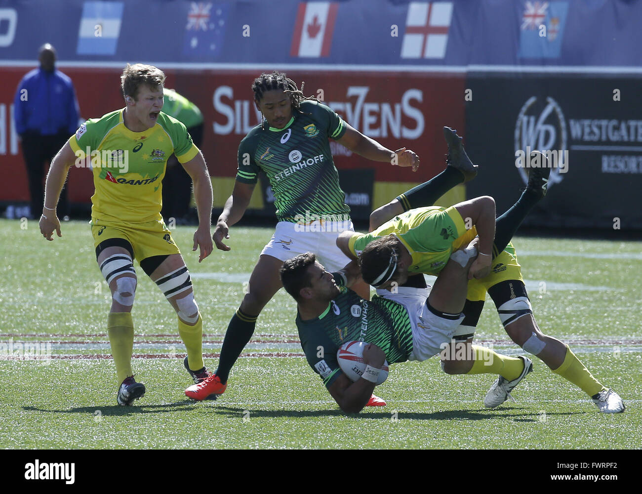 2016 USA Sevens Final Day at Sam Boyd Stadium Featuring: South Africa ...
