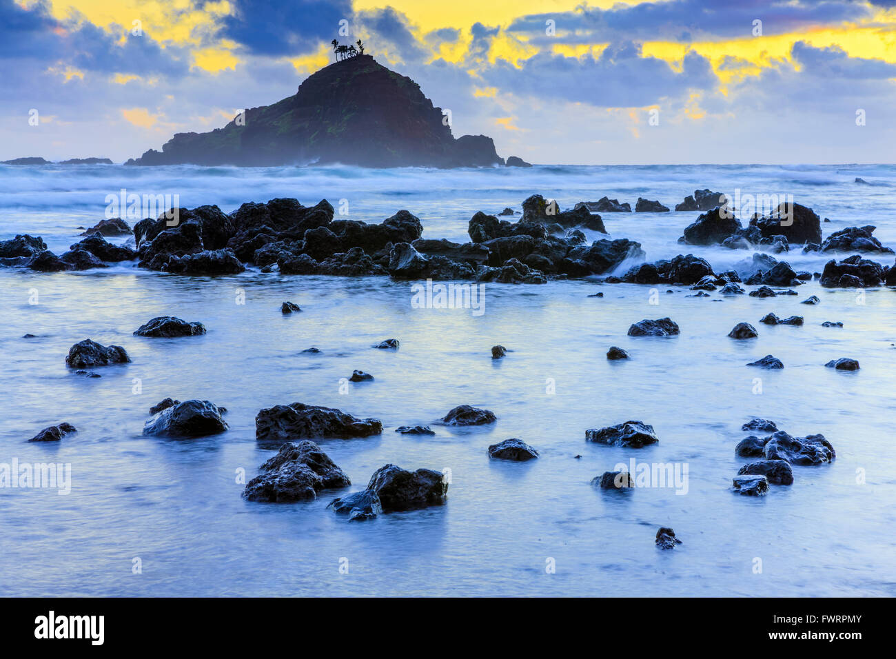 Alau Island viewed from the Hana area of Maui, Hawaii, USA Stock Photo ...