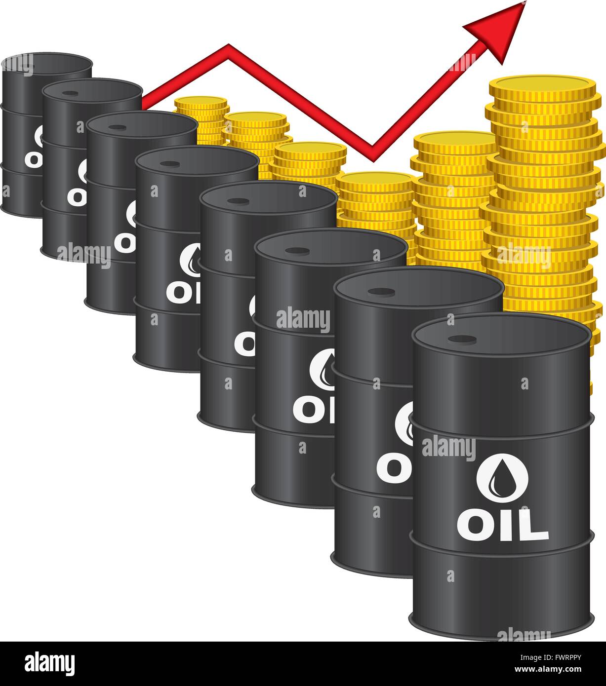 Illustration Graphic Vector Price of Oil for the creative use in ...