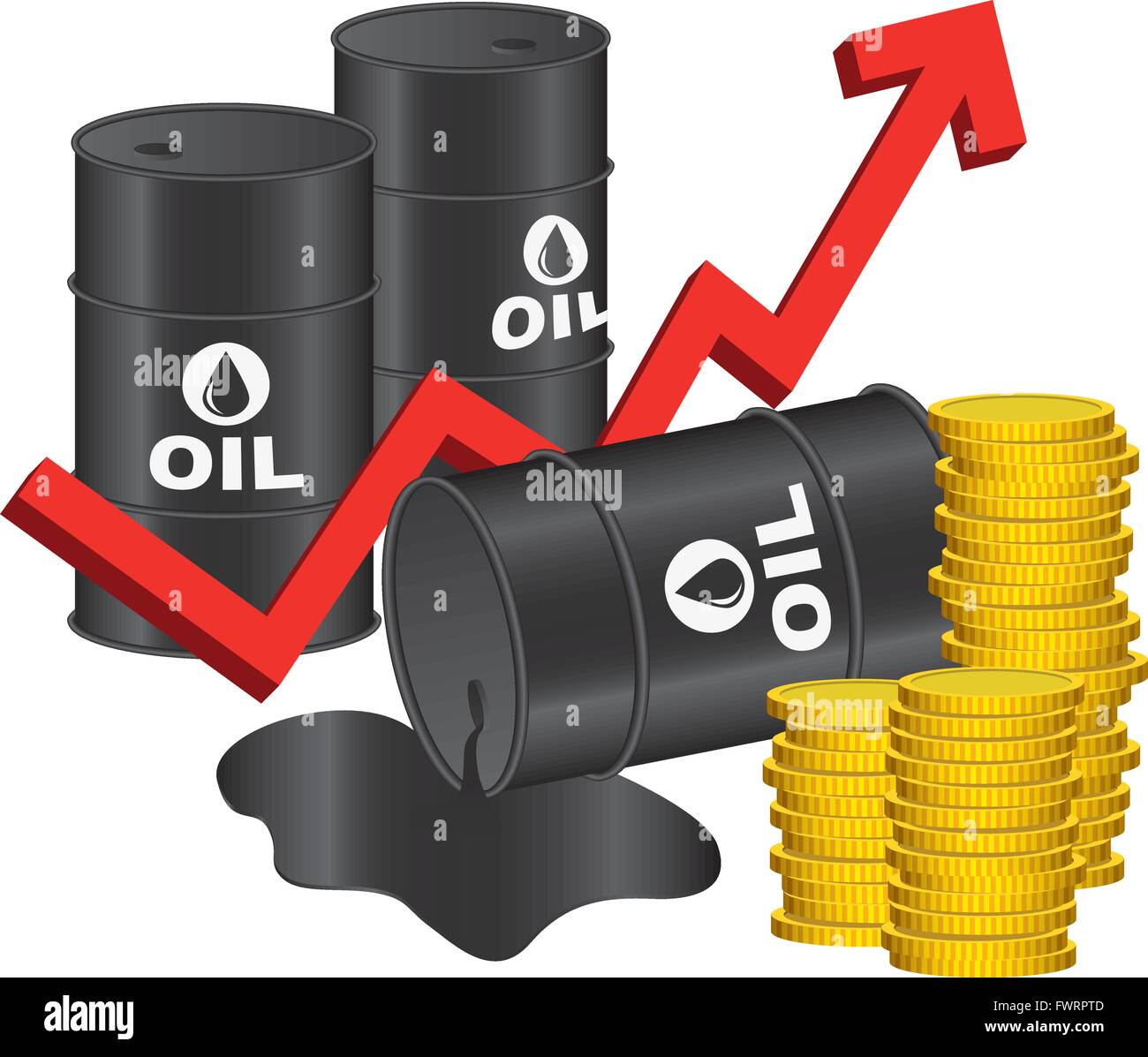 Illustration Graphic Vector Price of Oil for the creative use in ...