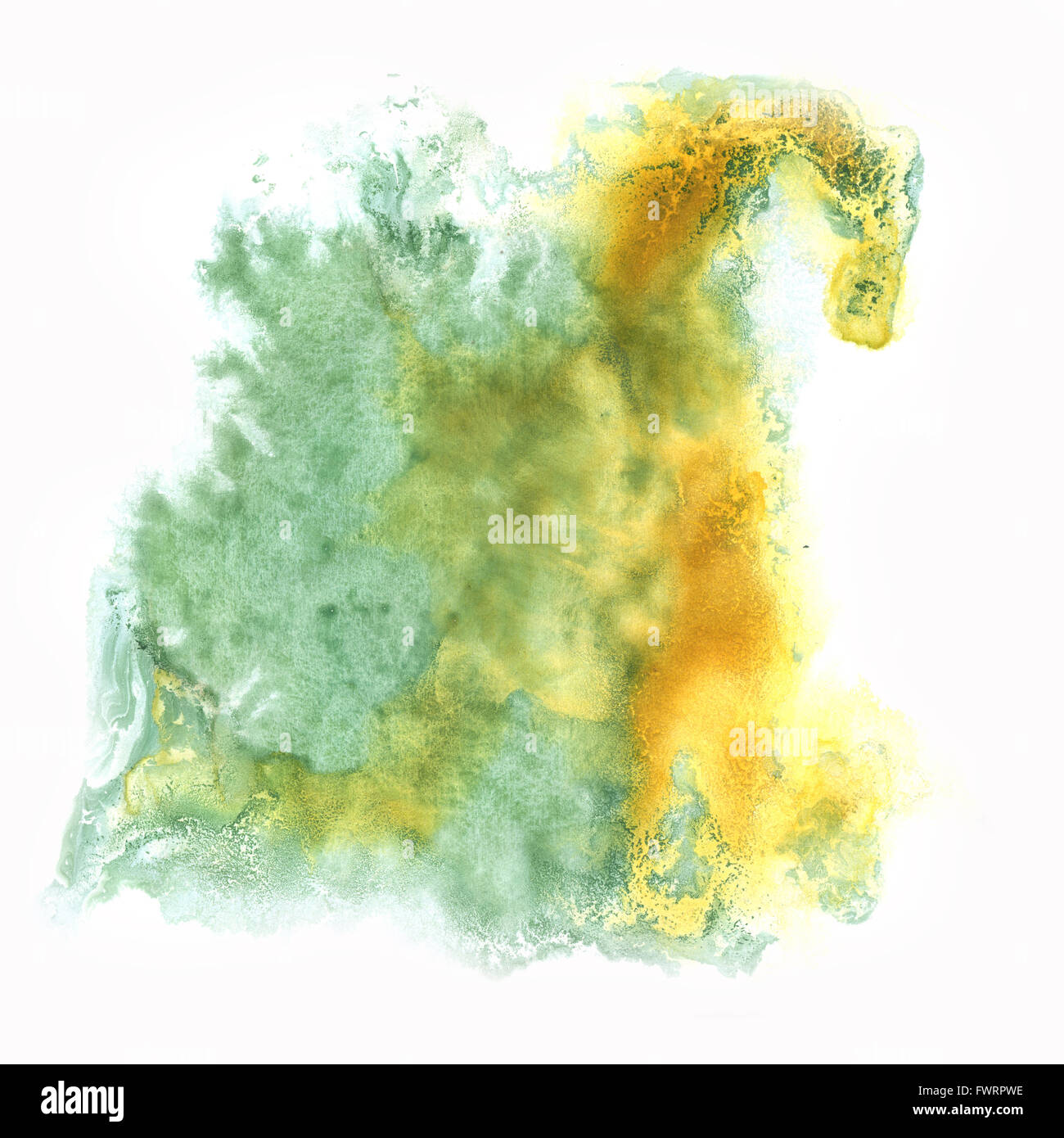 ink splatter watercolour dye liquid yellow green watercolor macro spot ...