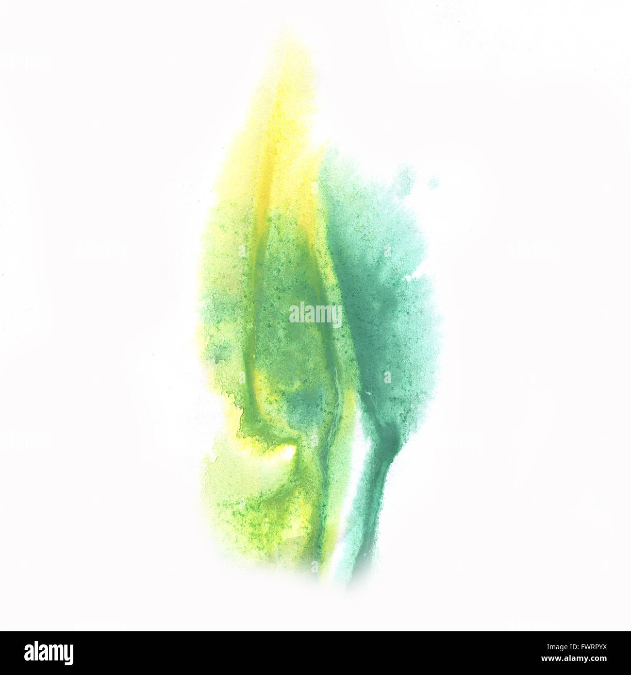 ink splatter yellow green watercolour dye liquid watercolor macro spot ...