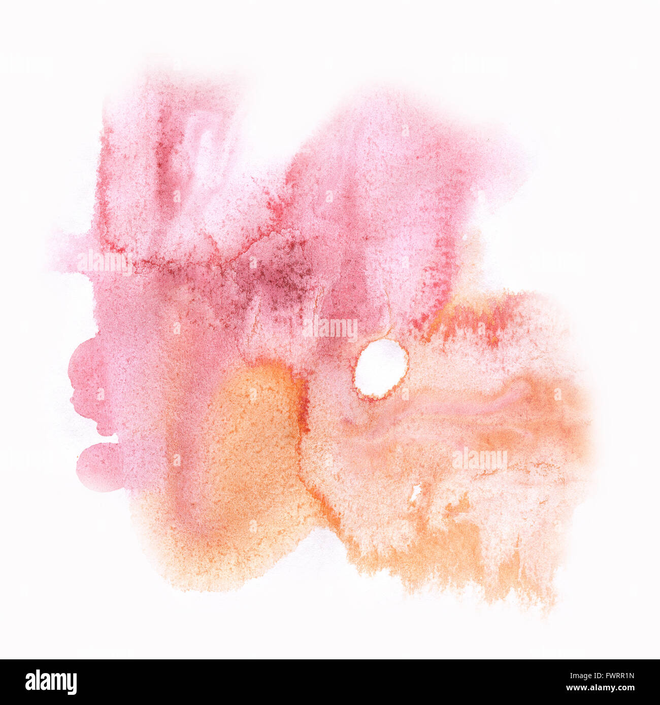 macro pink orange spot blotch texture isolated on a white background ...