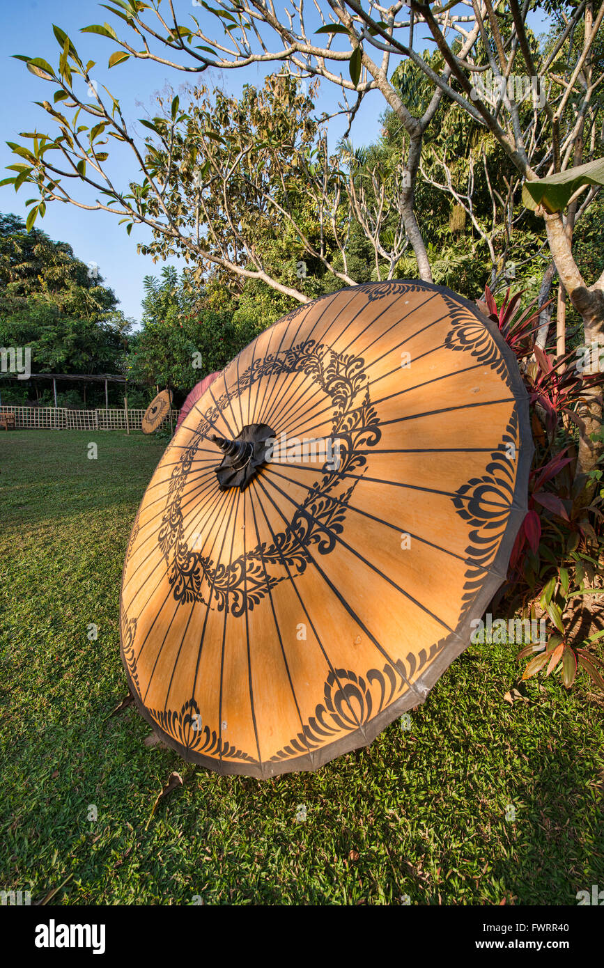 Traditional Burmese parasol from Pathein, Myanmar Stock Photo - Alamy
