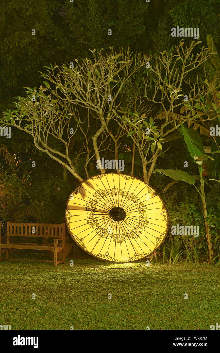 Traditional Burmese parasol from Pathein, Myanmar Stock Photo - Alamy