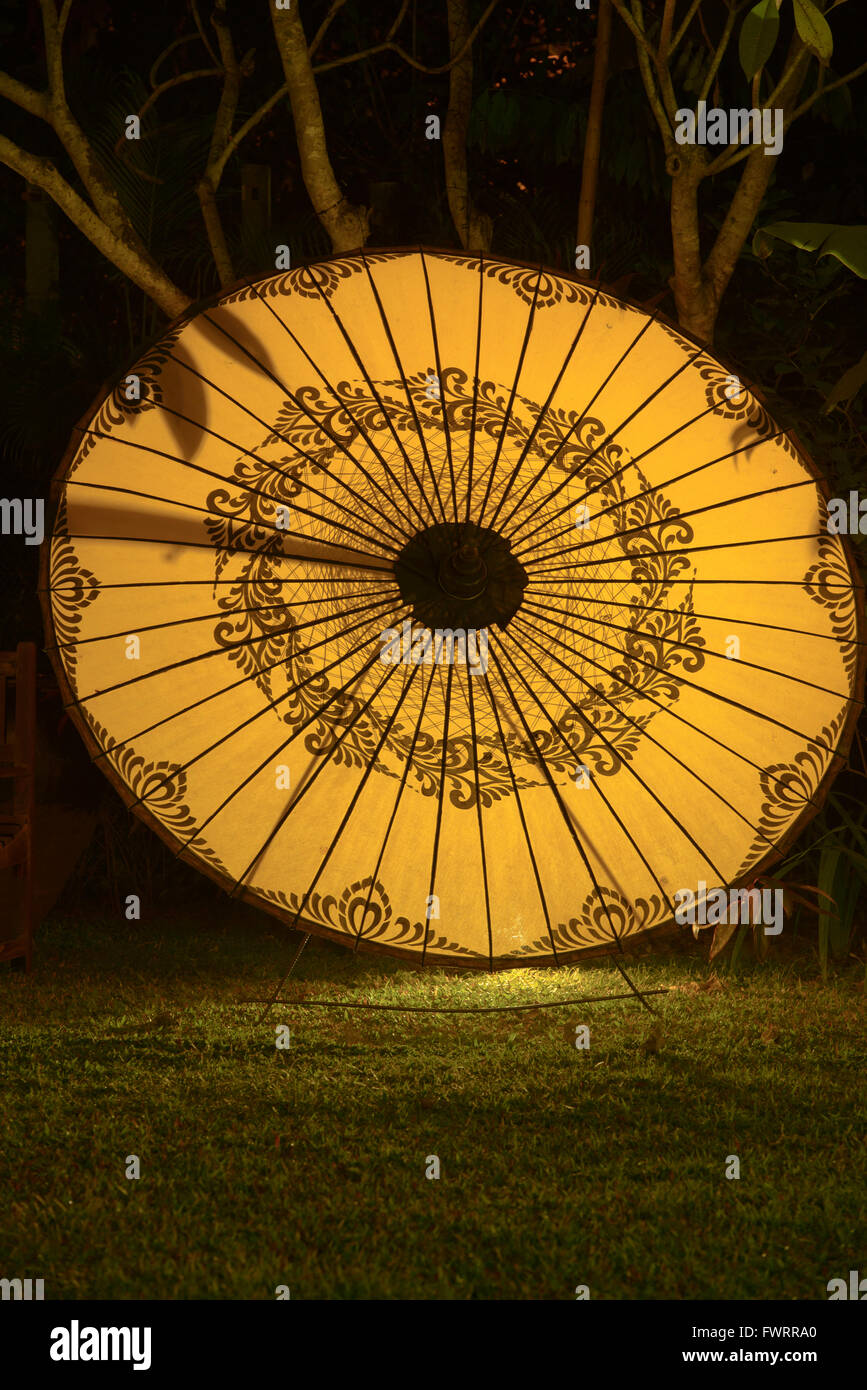Traditional Burmese parasol from Pathein, Myanmar Stock Photo - Alamy