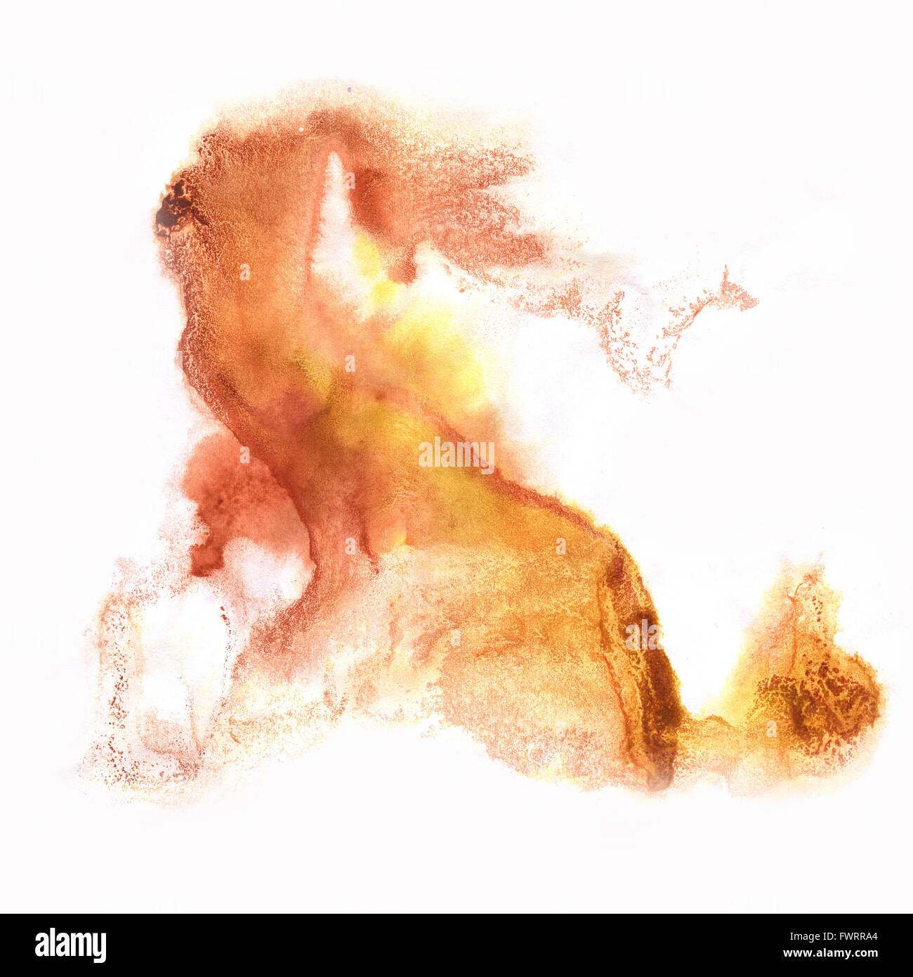 paint brown watercolour splatter watercolors spot blotch isolated Stock ...