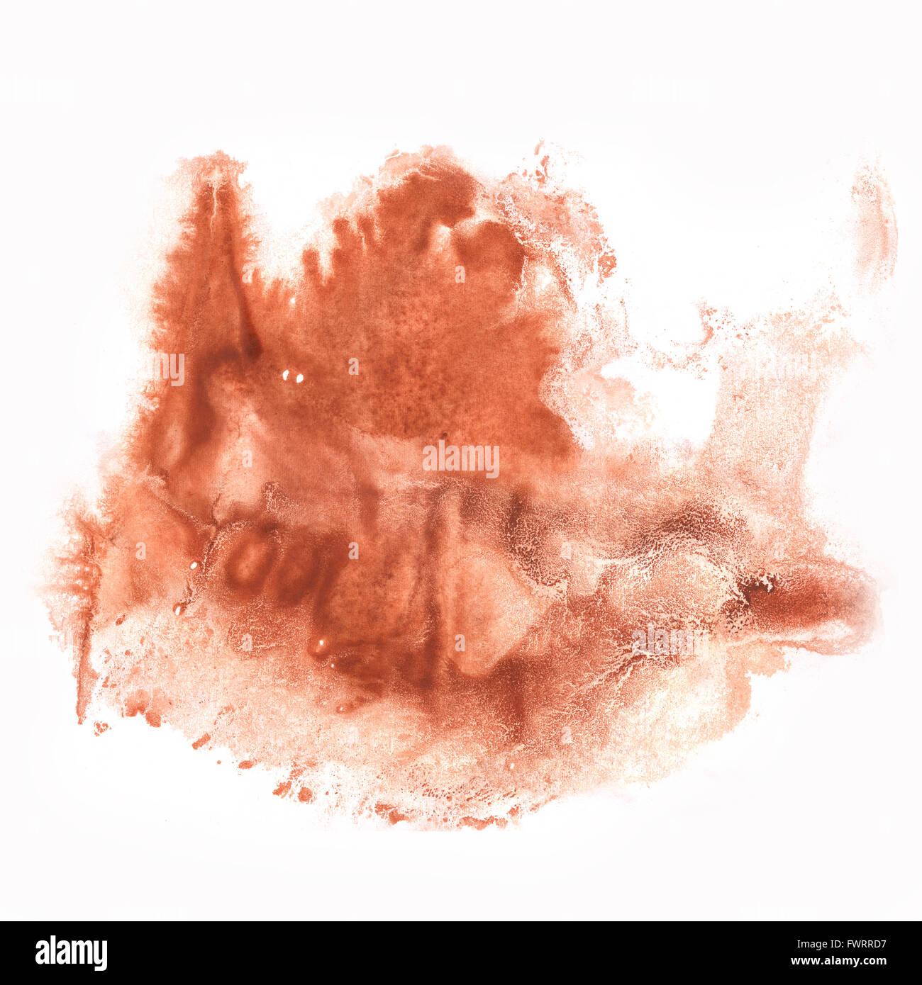 paint watercolour splatter watercolors brown spot blotch isolated Stock ...