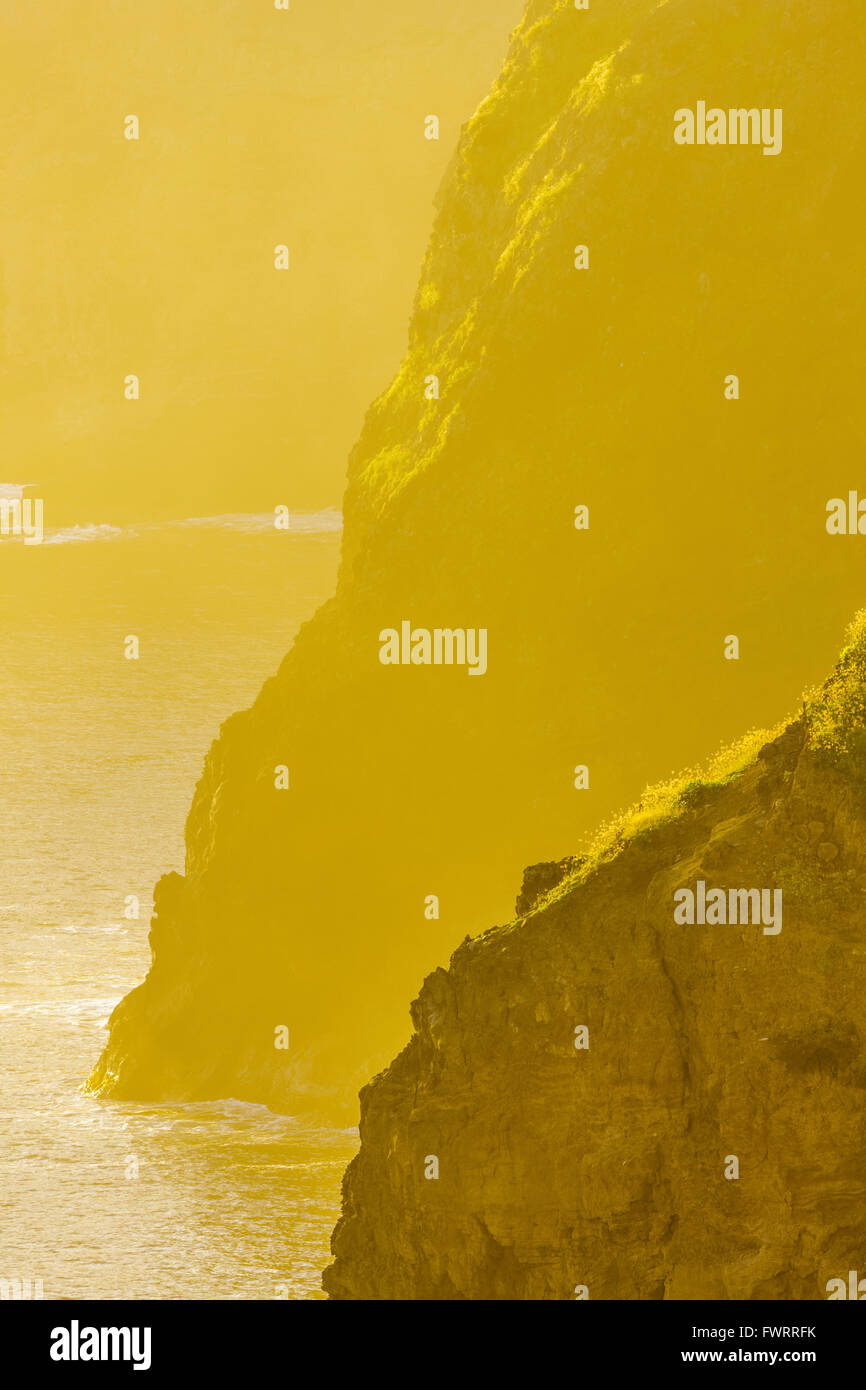 North shore Maui sea cliffs at sunrise Stock Photo - Alamy