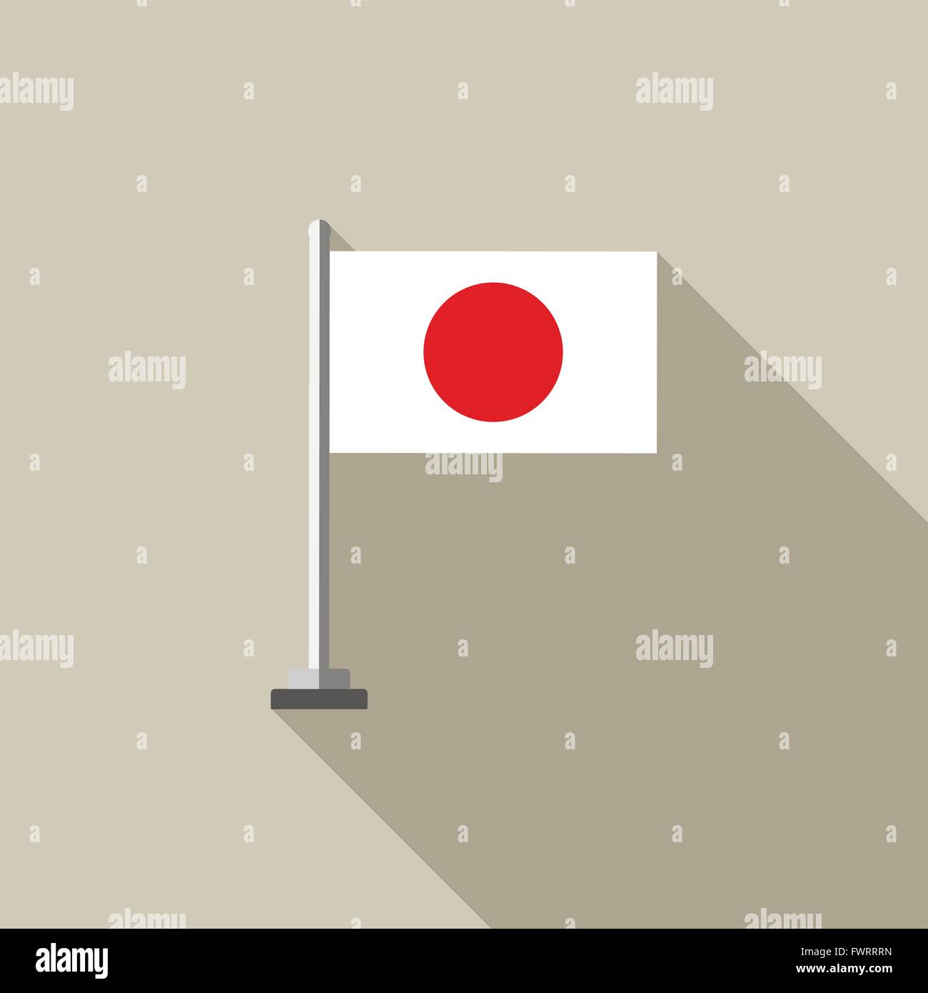 Japanese Country flag flat Stock Vector Image & Art - Alamy