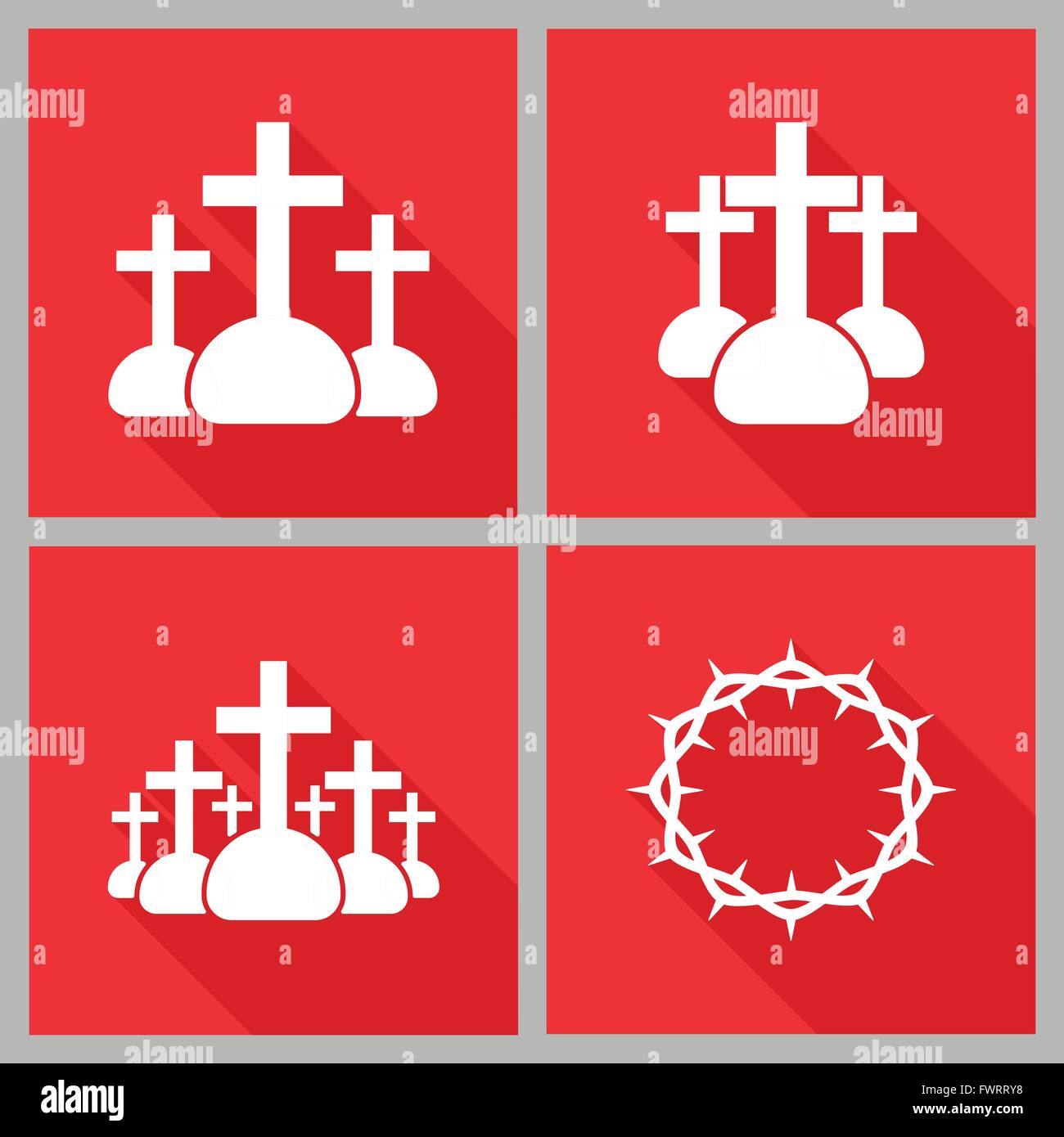 Set of Christian icons flat Stock Vector Image & Art - Alamy