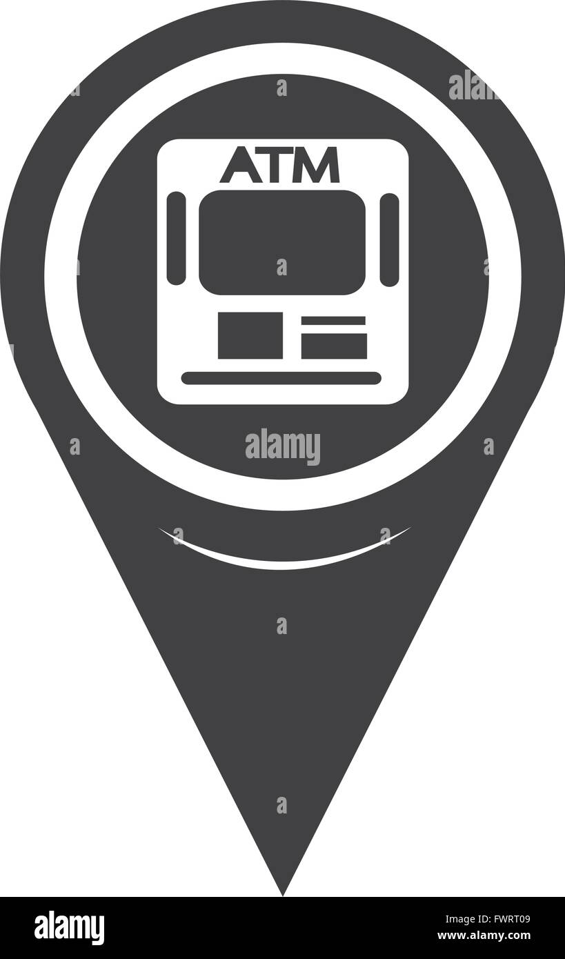 Map Pointer ATM Icon Stock Vector Image & Art - Alamy