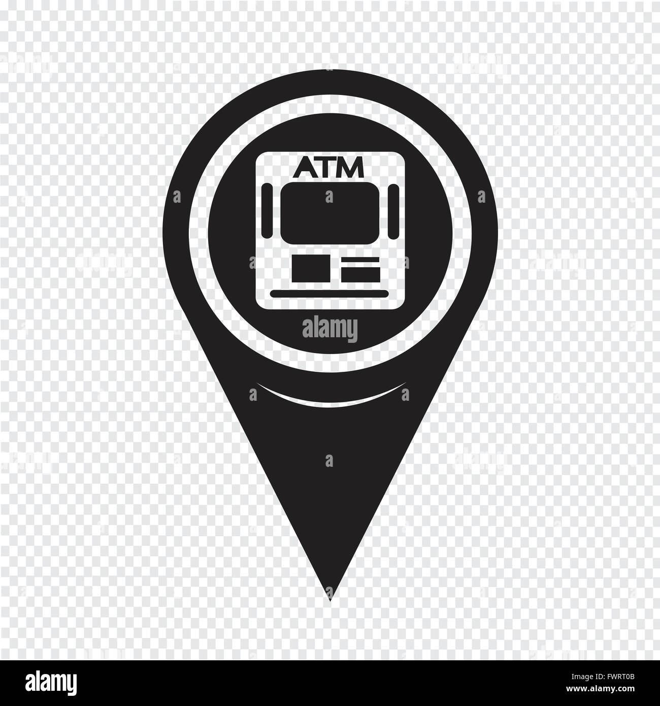Map Pointer ATM Icon Stock Vector Image & Art - Alamy
