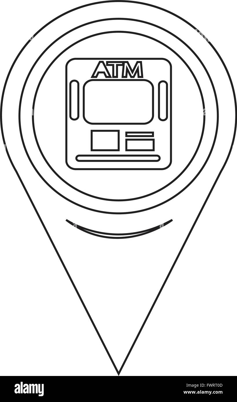 Map Pointer ATM Icon Stock Vector Image & Art - Alamy