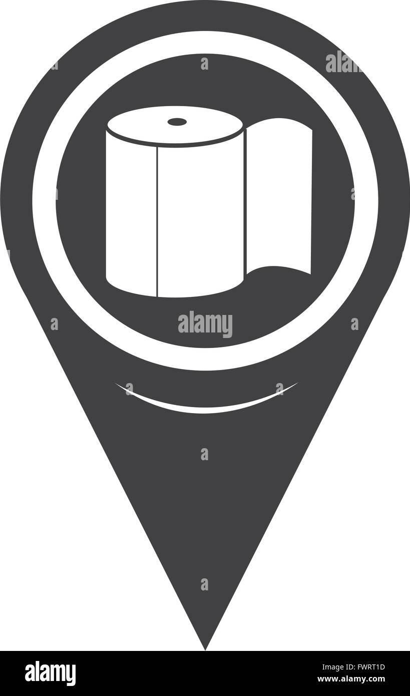 Map Pointer Toilet Paper Icon Stock Vector Image & Art - Alamy
