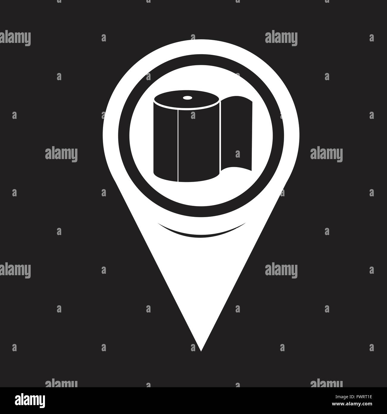 Map Pointer Toilet Paper Icon Stock Vector Image & Art - Alamy