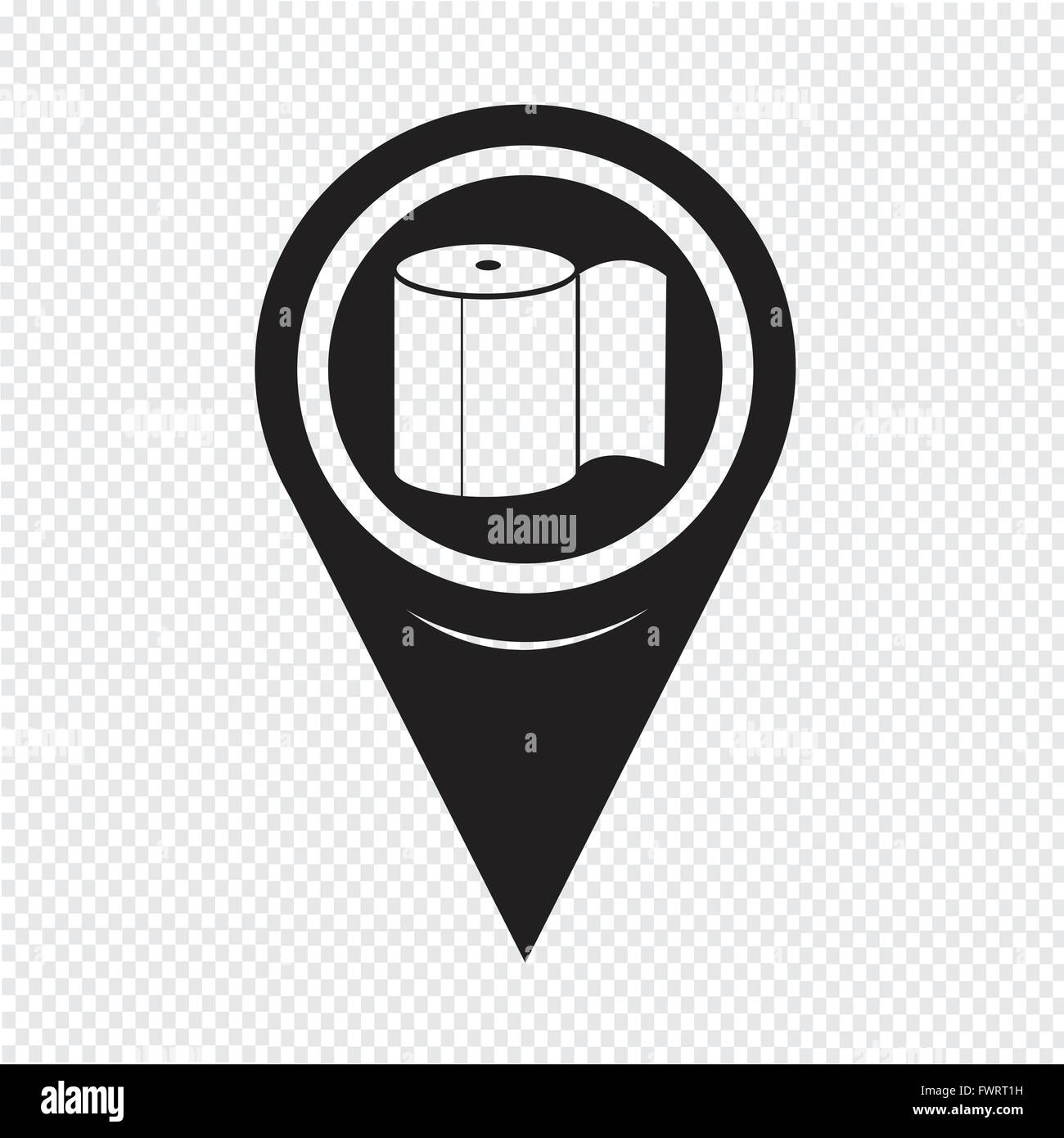Map Pointer Toilet Paper Icon Stock Vector Image & Art - Alamy