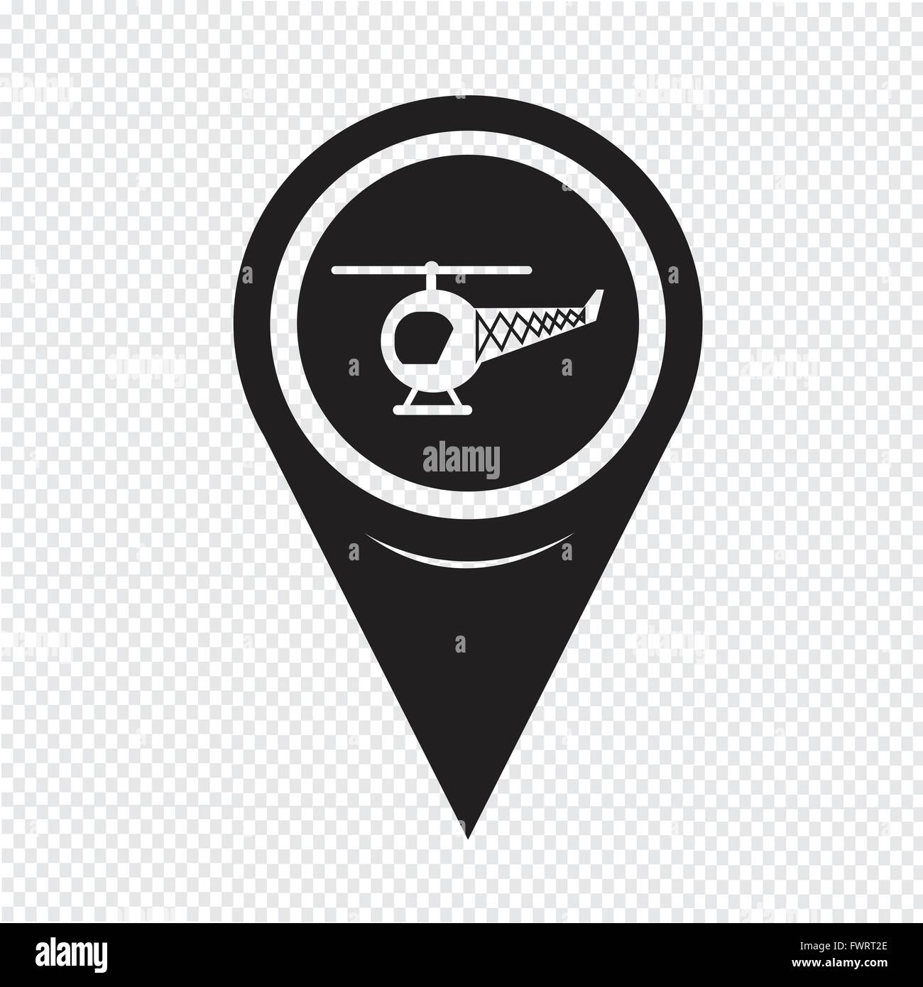 Map Pointer Helicopter Icon Stock Vector Image & Art - Alamy