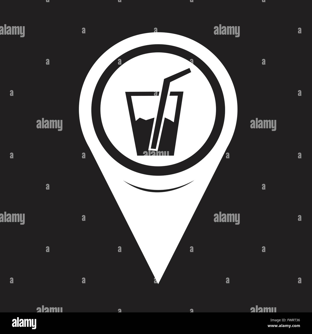 Map Pointer Drink Icon Stock Vector Image & Art - Alamy