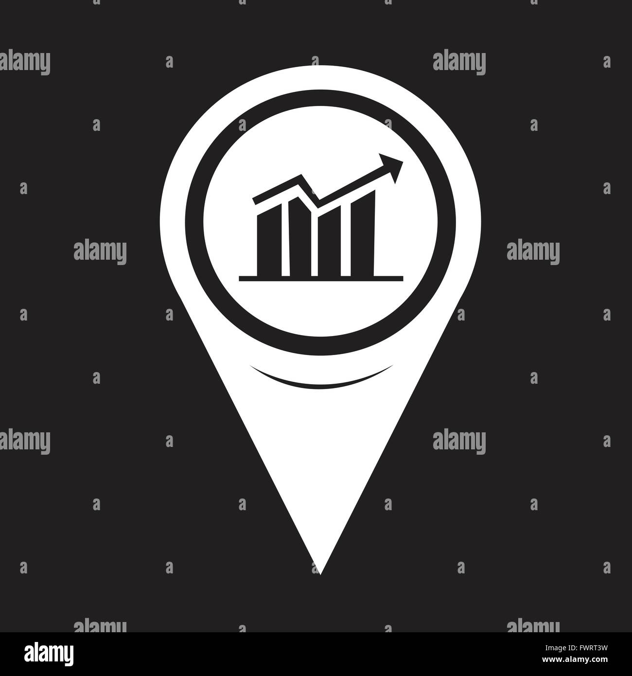 Map Pointer Graph Icon Stock Vector Image & Art - Alamy