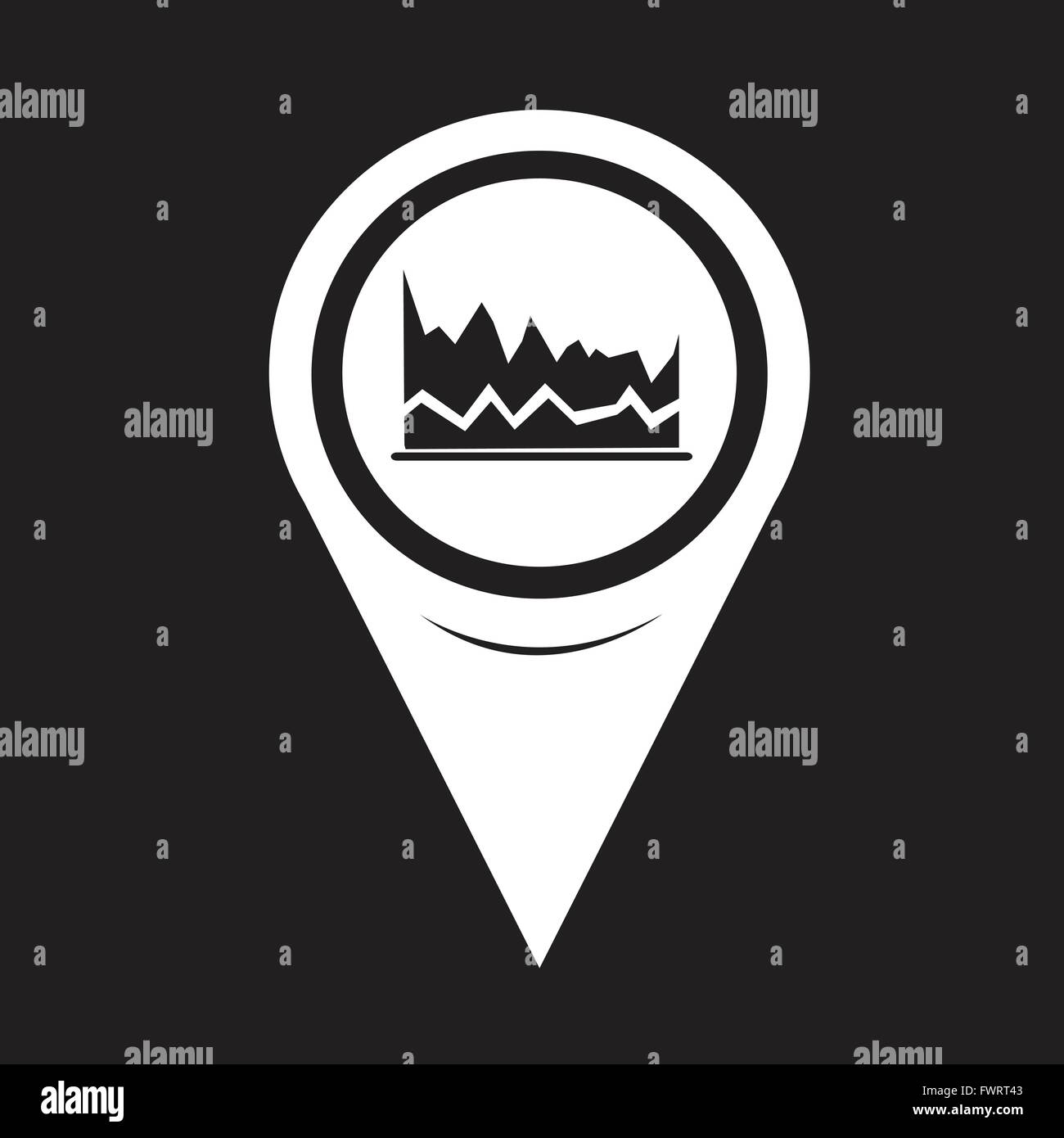 Map Pointer Graph Icon Stock Vector Image & Art - Alamy