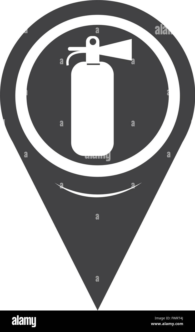Map pointer fire extinguisher icon hi-res stock photography and images ...