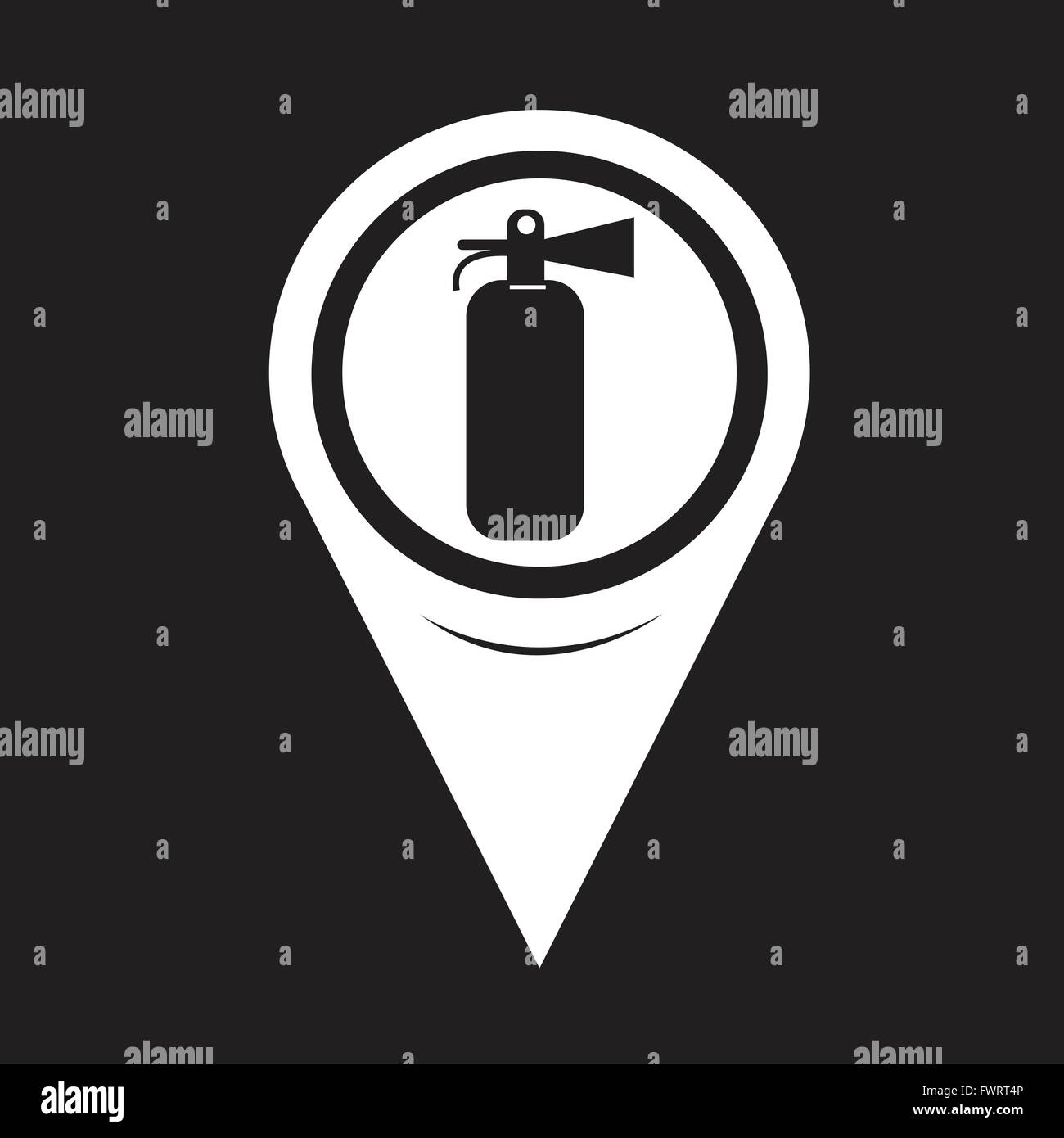 Map Pointer Fire Extinguisher Icon Stock Vector Image & Art - Alamy