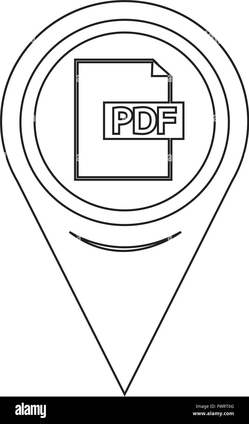 Map Pointer PDF Icon Stock Vector Image & Art - Alamy