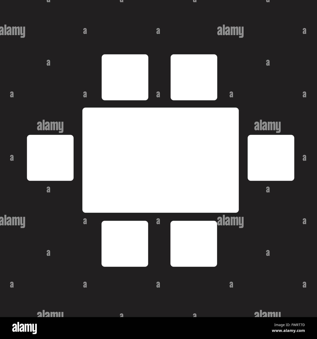 Top View Dinning Furniture Icon Stock Vector Image & Art - Alamy