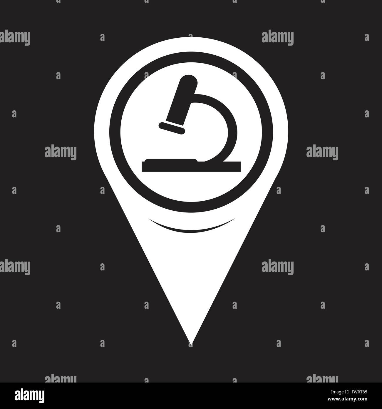 Map Pointer Microscope Icon Stock Vector Image & Art - Alamy